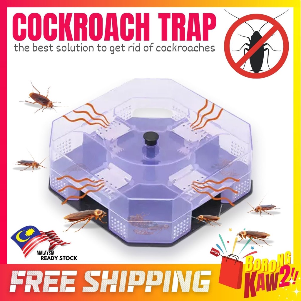 Reusable Cockroach Trap Box Non-Toxic Insert Killer Catcher Pest ...