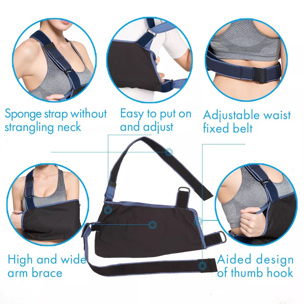 VELPEAU Arm Sling with Waist Strap Be Suitable for Sleep Thin ...