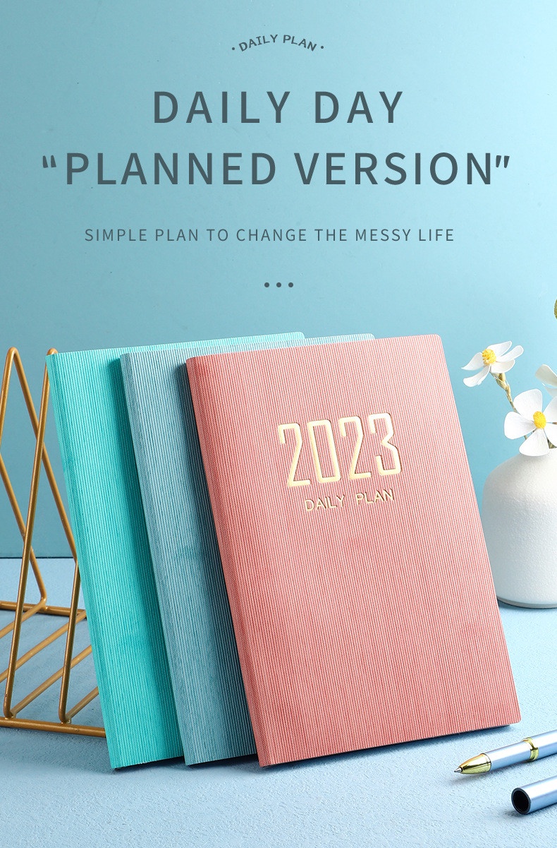 365Day Year 2023SLIM Design A5 PU Leather Journal Daily Monthly Yearly ...