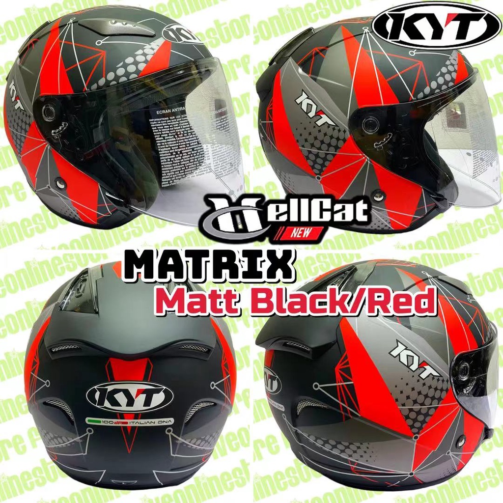 Helmet KYT Hellcat New Graphic Open Face 100% ORIGINAL Open Face Helmet ...