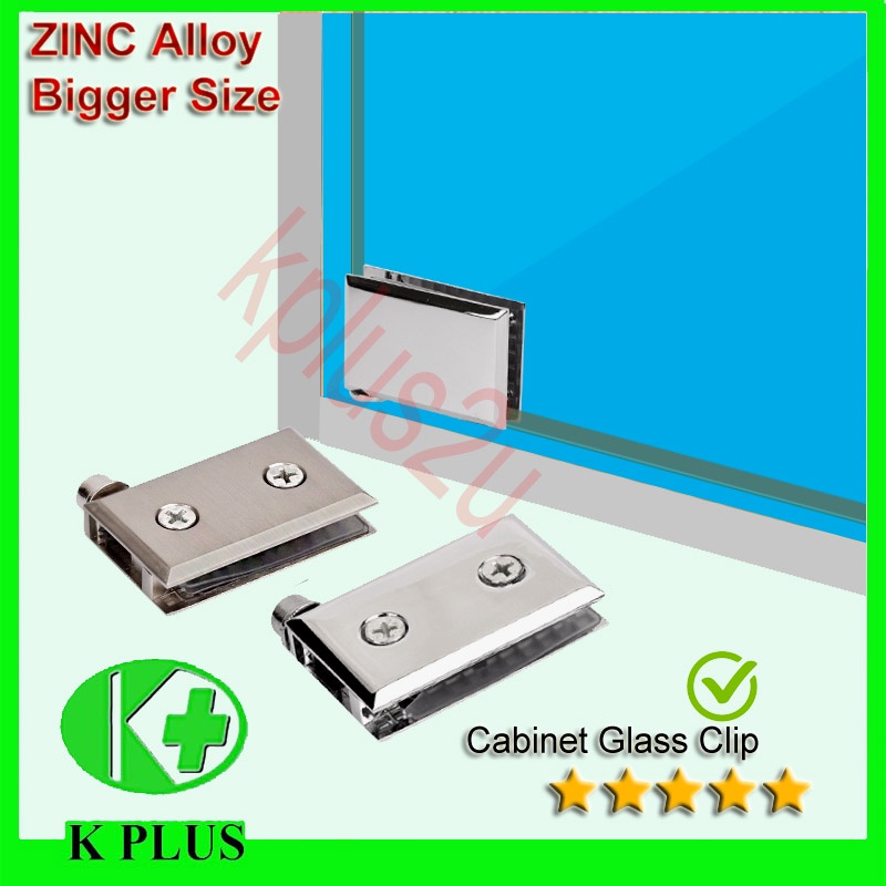 Glass Cabinet Hinge ZINC Glass Hi Fi Clip Clamp Kaca Engsel Door Clamb ...