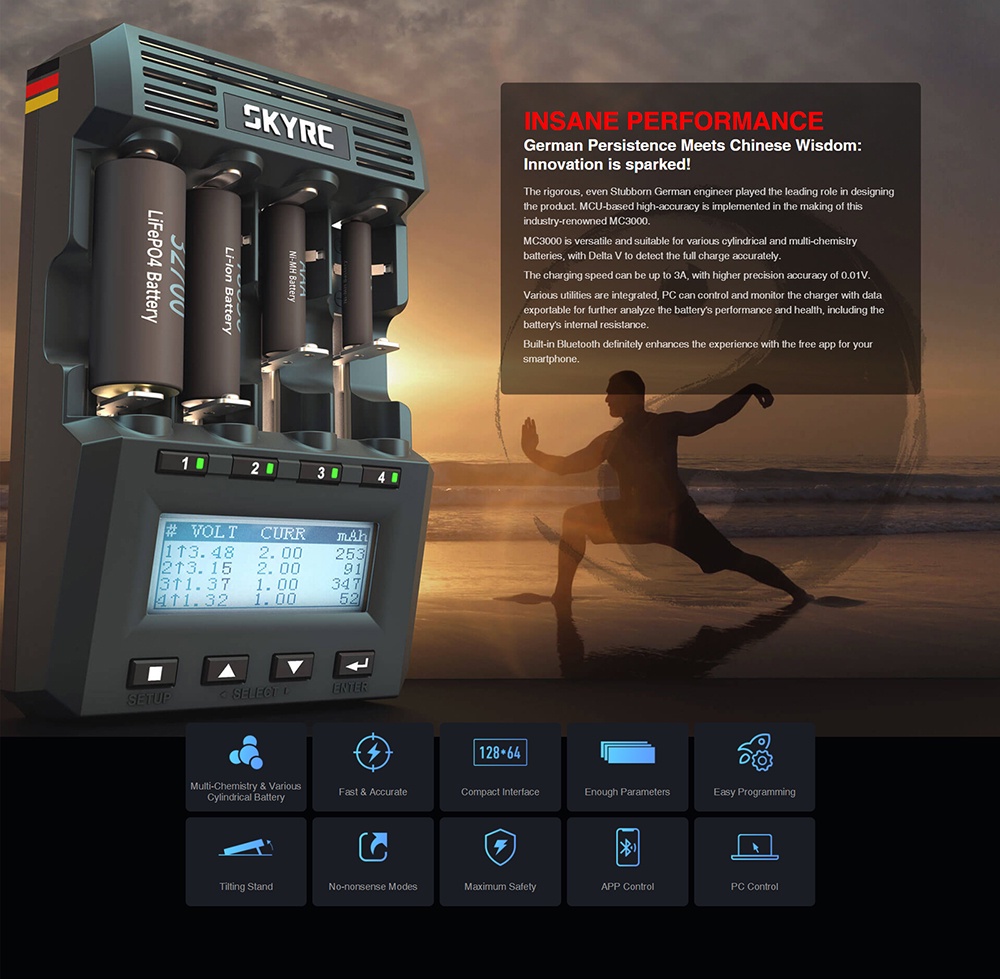 SKYRC MC3000 Charger NC2500 Pro / NC2200 Smart Battery Charger | Shopee ...