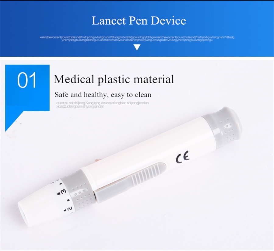 1pcs Diabetic Testing Pen Blood Glucose Lancets Pen with Needles 50 ...
