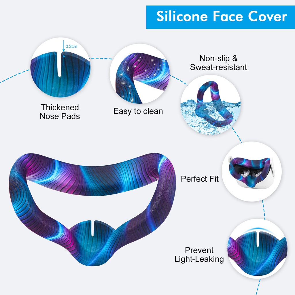 Silicone Protective Cover Shell Case For Oculus Quest 2 , , Not include ...