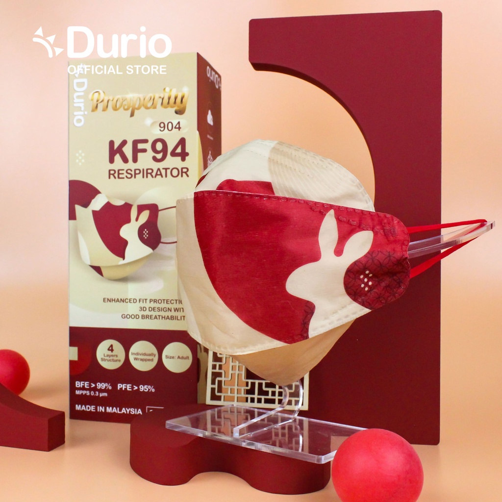 Durio 904 KF94 PROSPERITY Respirator (CNY 2023) - 15pcs | Shopee Malaysia