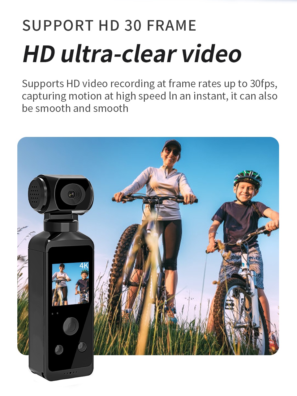 Pocket Camera HD Action Cam 1.3" HD LCD Screen 270° Rotatable Wifi Mini ...