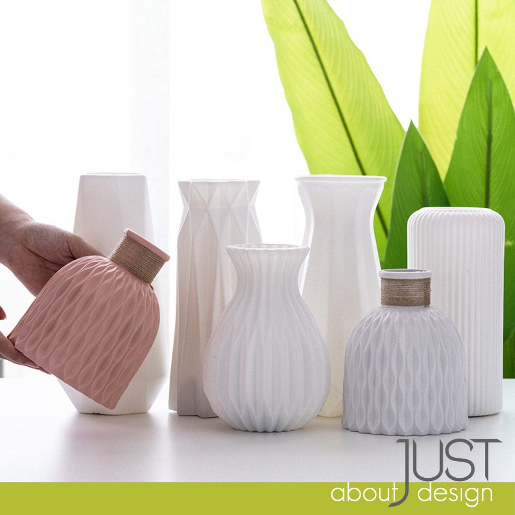 Pasu Bunga Hiasan Stylish Nordic Plastic Vase Designs Table Decoration ...