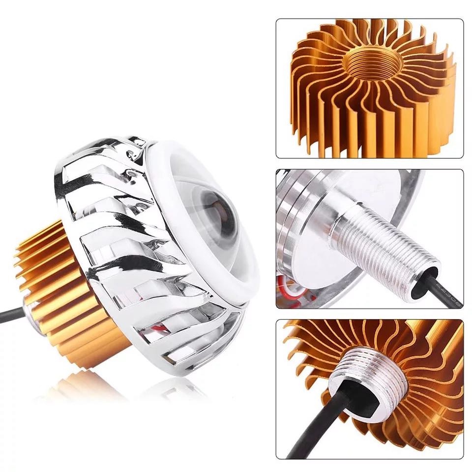 【Ready Stock】Motorcycle 12V-85V Projector Head Light Hi/Lo Beam LED ...