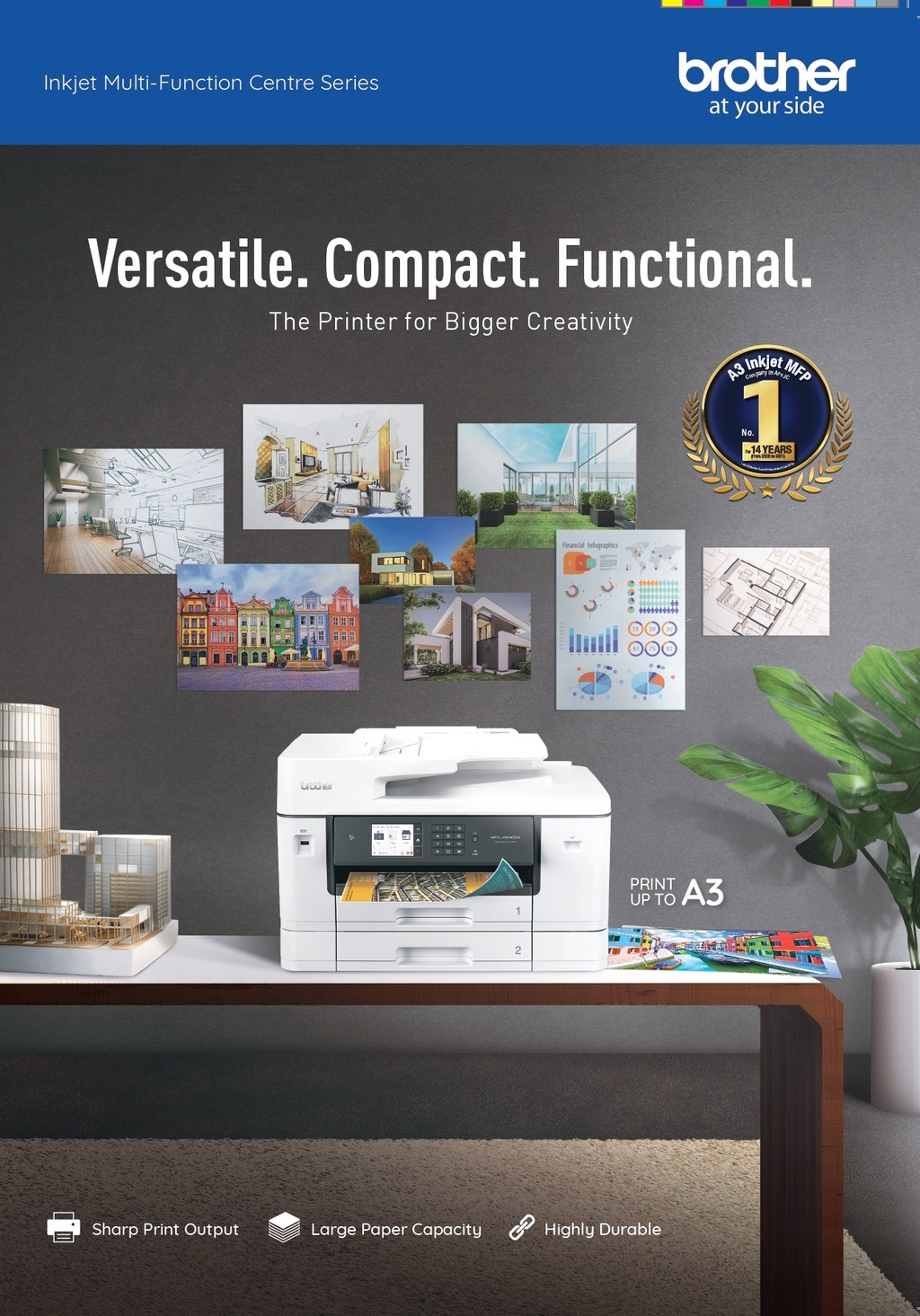 Brother Colour Inkjet Printer A3 A4 4in1 Wireless MFC-J2740DW | Print ...