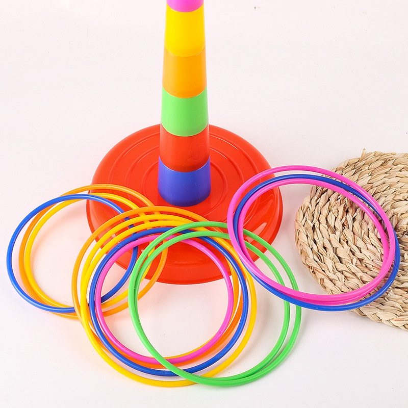 Children Throw Circle Toy Throwing Ring Game Ferrule Stacked Toys Fun ...
