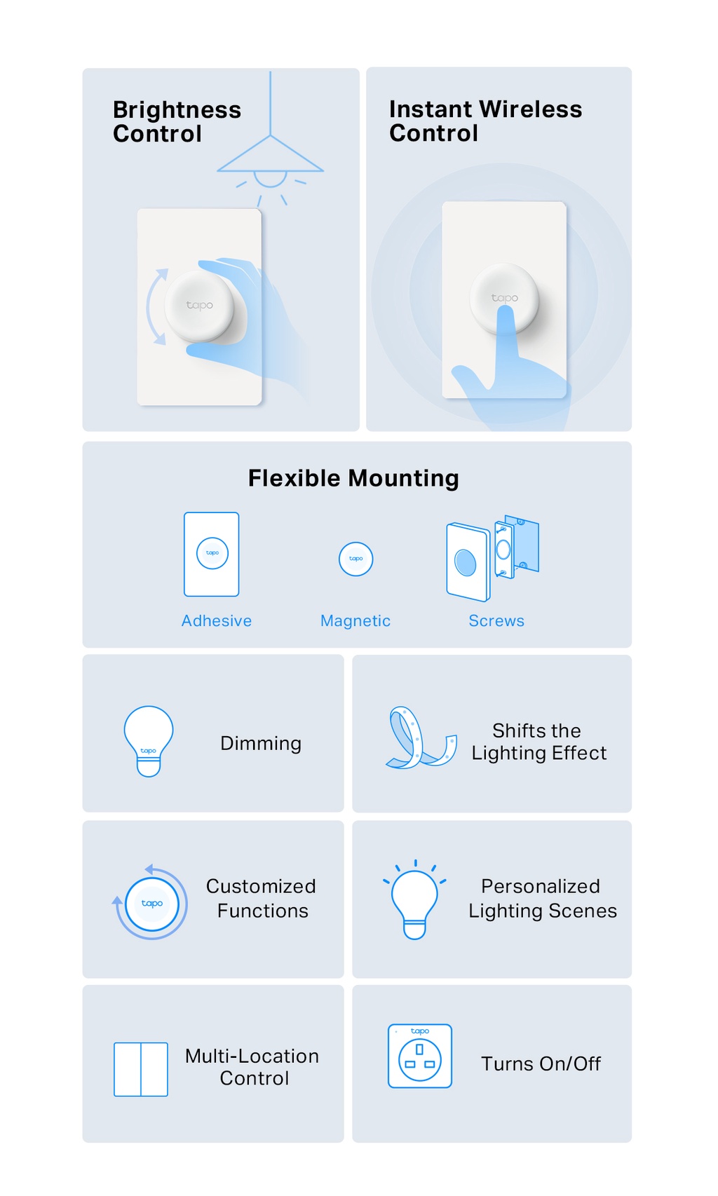TP-LINK Tapo S200D Wireless Mini Switch Smart Doorbell One Button & App ...