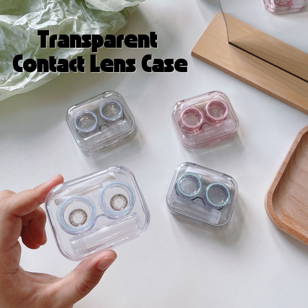 HOSHI Portable Contact Lens Transparent Set Box Cute Travel Size ...