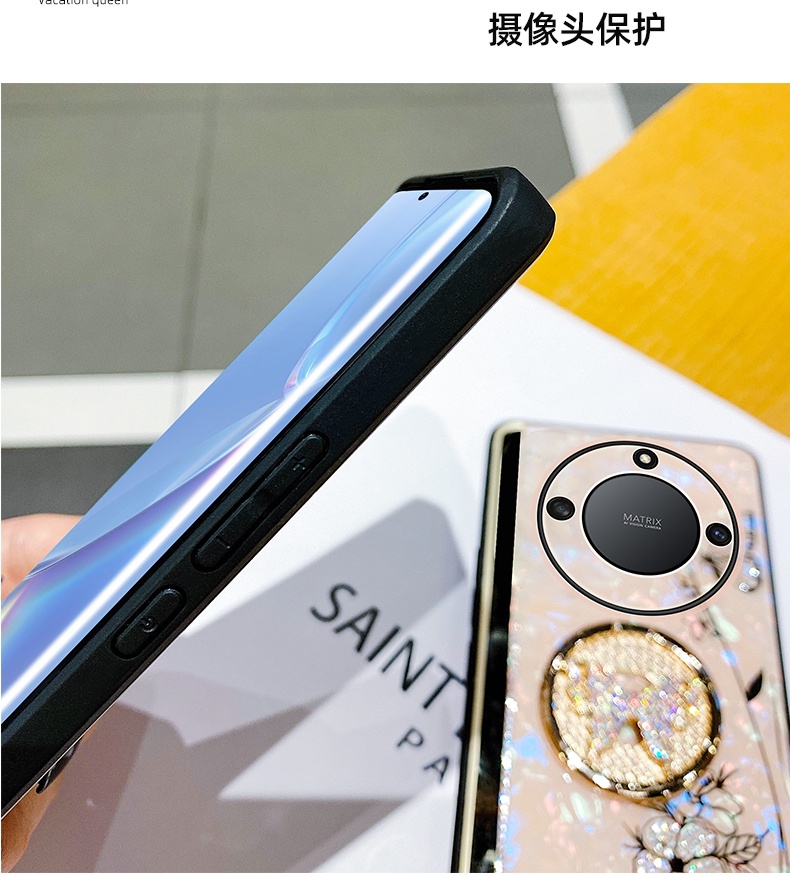 Case For Honor X9a X9 5G X9b magic4Pro magic5 Pro Diamonds Butterfly Ring Hanging Rope ...