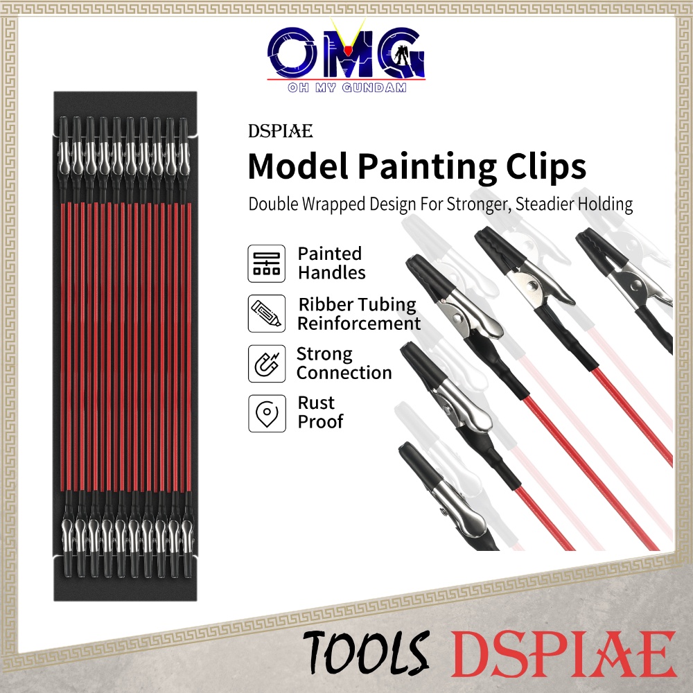 Dspiae Model Painting Clips Runner Clips MPC-20 (20 pieces) Metal ...