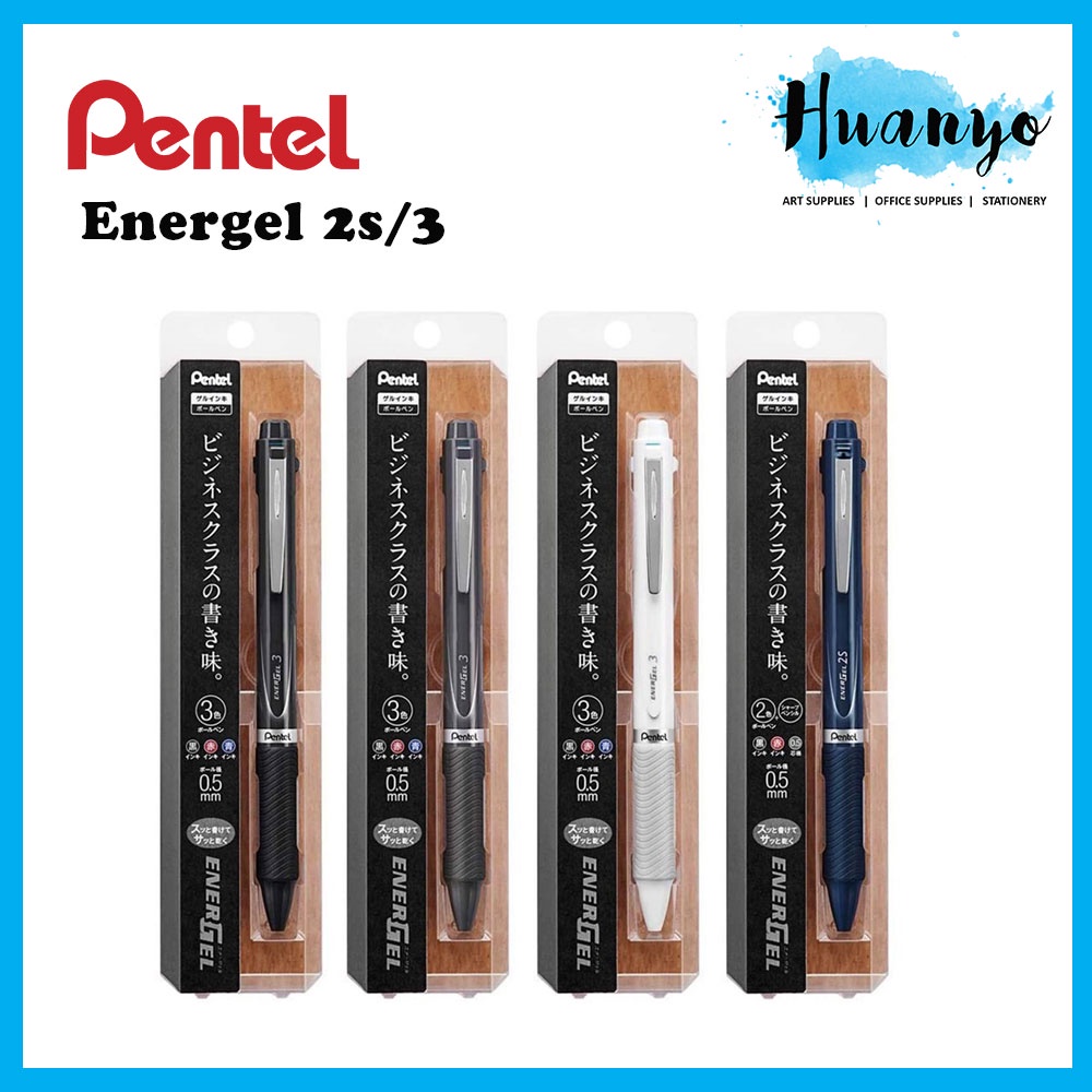 Pentel EnerGel 2S/3 Multi-Function Colour Gel Pen, 2-Ink / 3-Ink + MECH ...