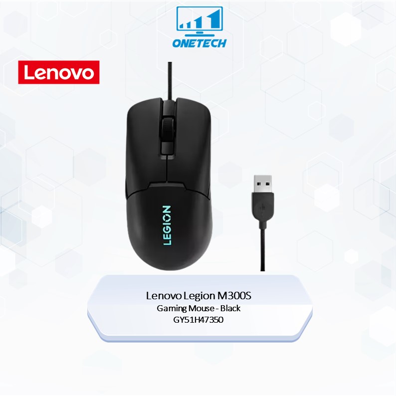 Lenovo Legion M300S / M300 RGB Wired Gaming Mouse - Black / White (8000 ...