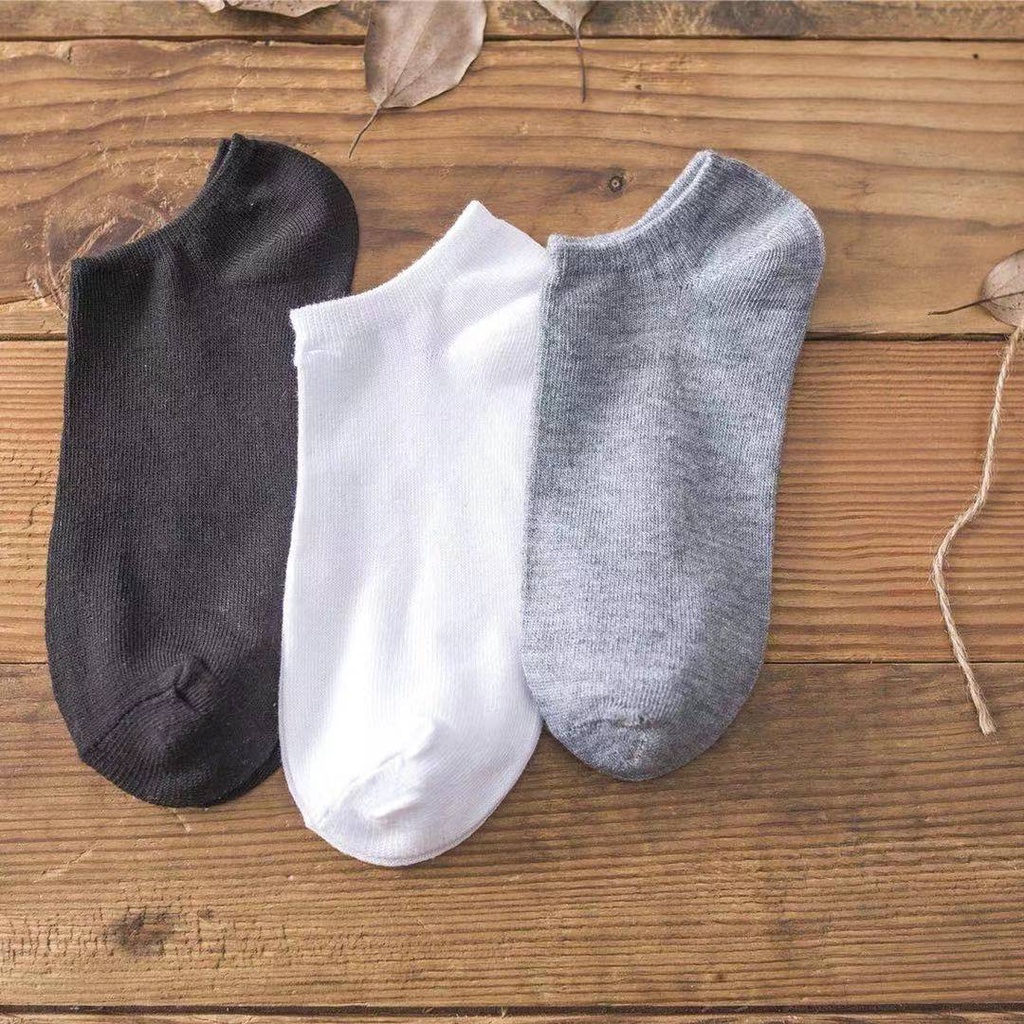 Socks Men's Summer Solid Color Black and White Gray Ship Socks Men's ...