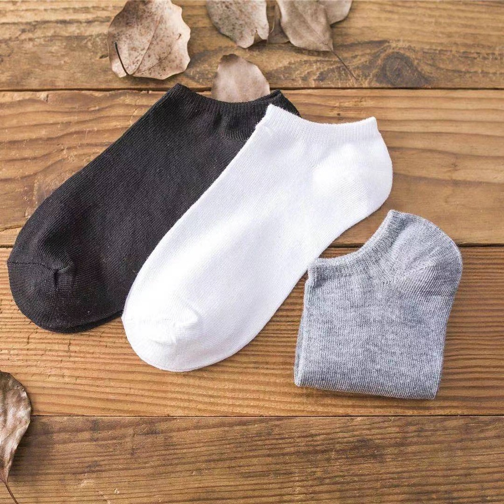 Socks Men's Summer Solid Color Black and White Gray Ship Socks Men's ...