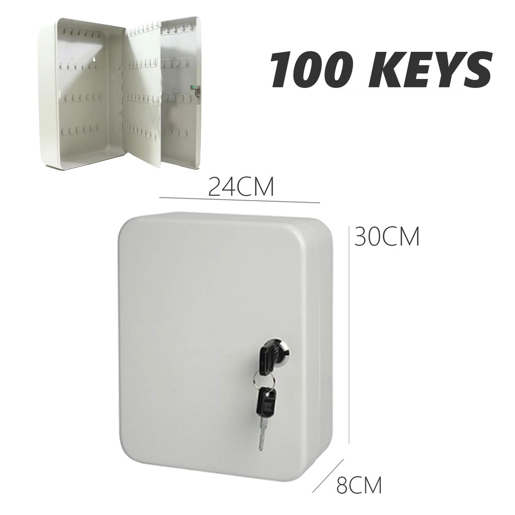 Key Holder Box Metal Key Box Wall Home Key Storage Box Kotak Kunci ...
