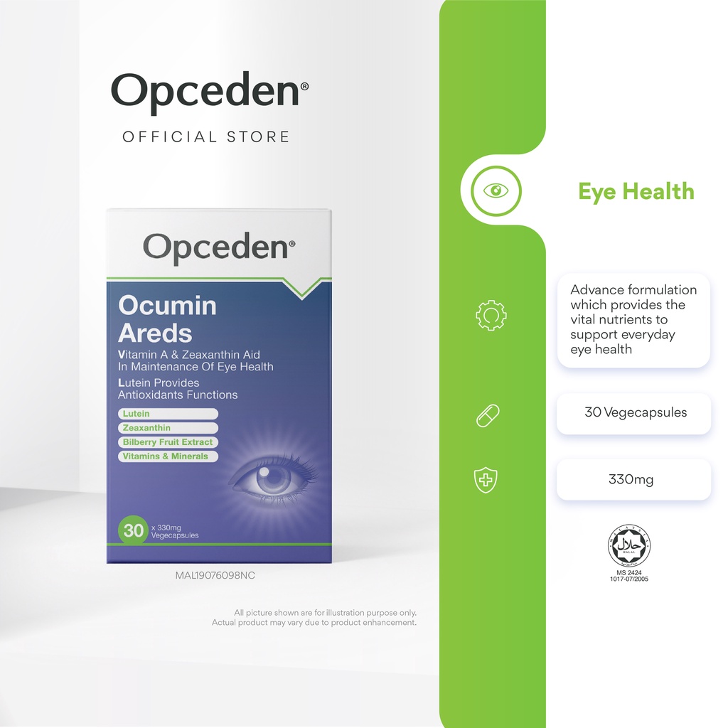Opceden Ocumin Areds 330mg (30's Capsules) | Shopee Malaysia
