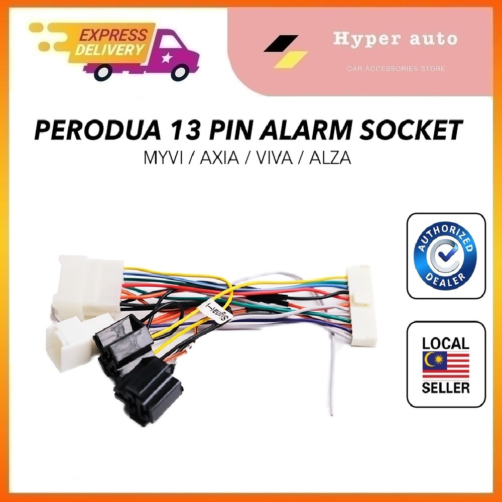 Perodua 13 Pin Alarm Socket car alarm plug and play sockets myvi viva ...