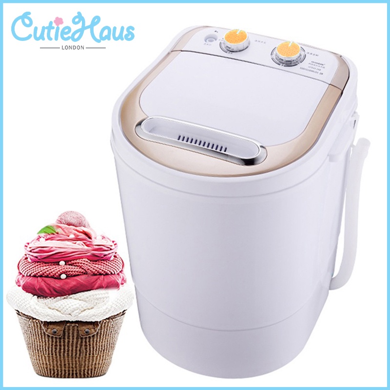 Cutiehaus Semi-Auto Laundry Clothes Wash Mini Washing Machine 3KG Anti ...