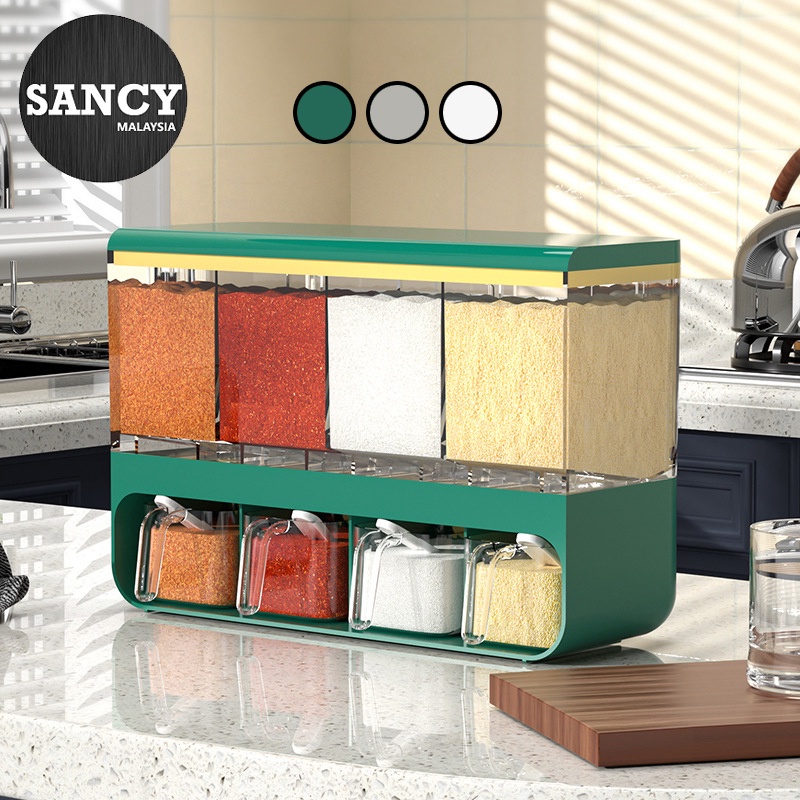 SANCY Wall Mounted Seasoning Box Home Kitchen Rack Combination Set ...