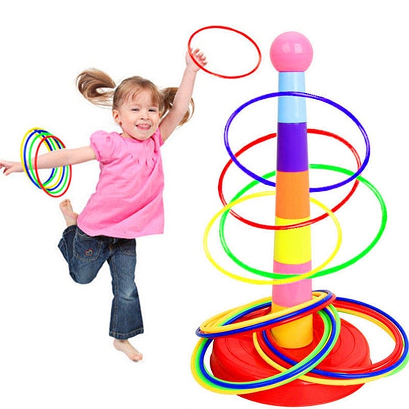 Throwing Circle Ring Toss Game Party Set Kids Children Hand Eye ...