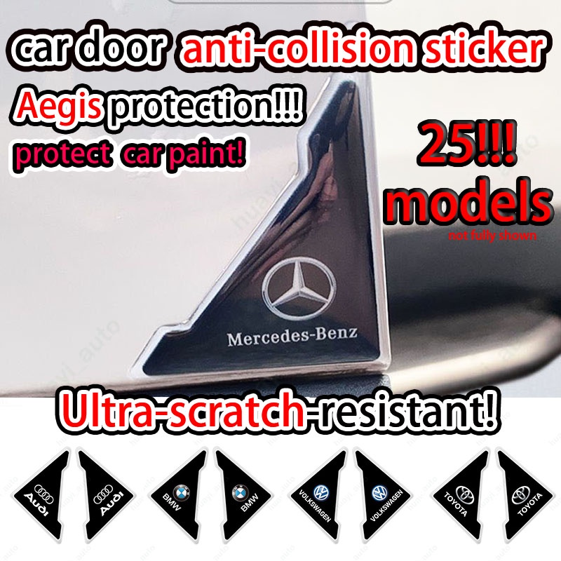 2/4 Pcs Toyota Black Transparent Car Door Corner Stickers Anti ...