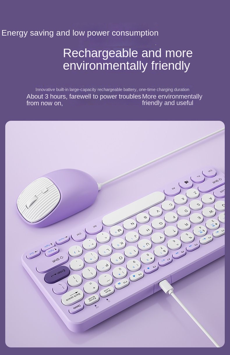 [Lychee Gaming] Bluetooth+2.4g usb wireless keyboard and mouse set ...