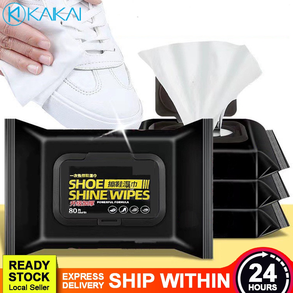 🔥 NO NEED WASH 🔥 80pcs Disposable Shoes Cleaning Quick Wipes Shoe ...