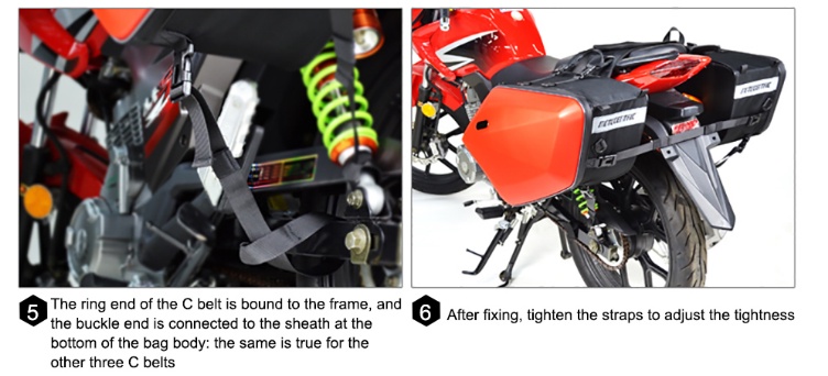 Motocentric Motorcycle Saddle Bag Waterproof Motorbike Side Bag Large ...