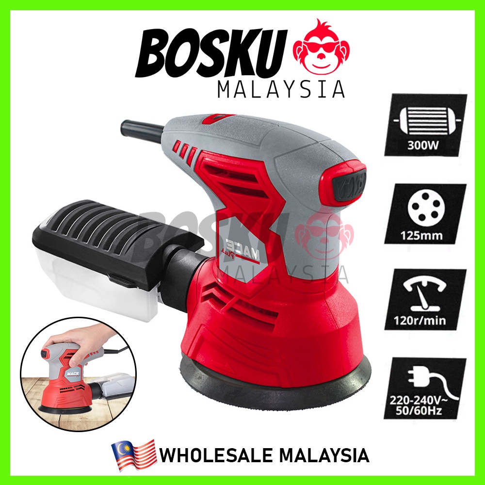 BOSKU MACE Plus 300W Rotary Sander 125mm Heavy Duty Sanding Tool ...