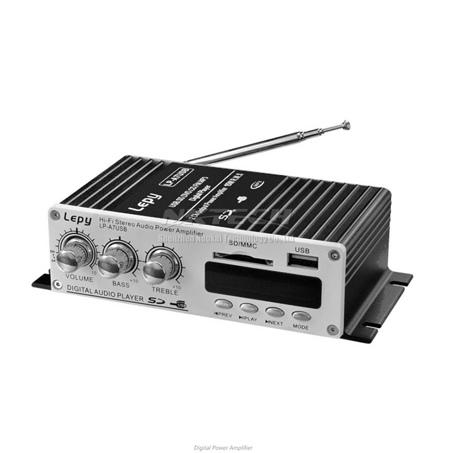 LP-A7 USB Lepy Digital Player Bluetooth 4.2 Version Car Power Hi-Fi Stereo Audio Amplifier 2CH ...