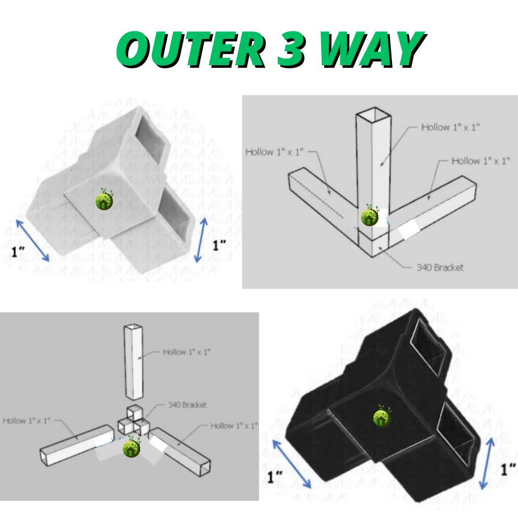 PVC Bracket For Aluminium Hollow Joint Corner Outer Frame Bracket ...
