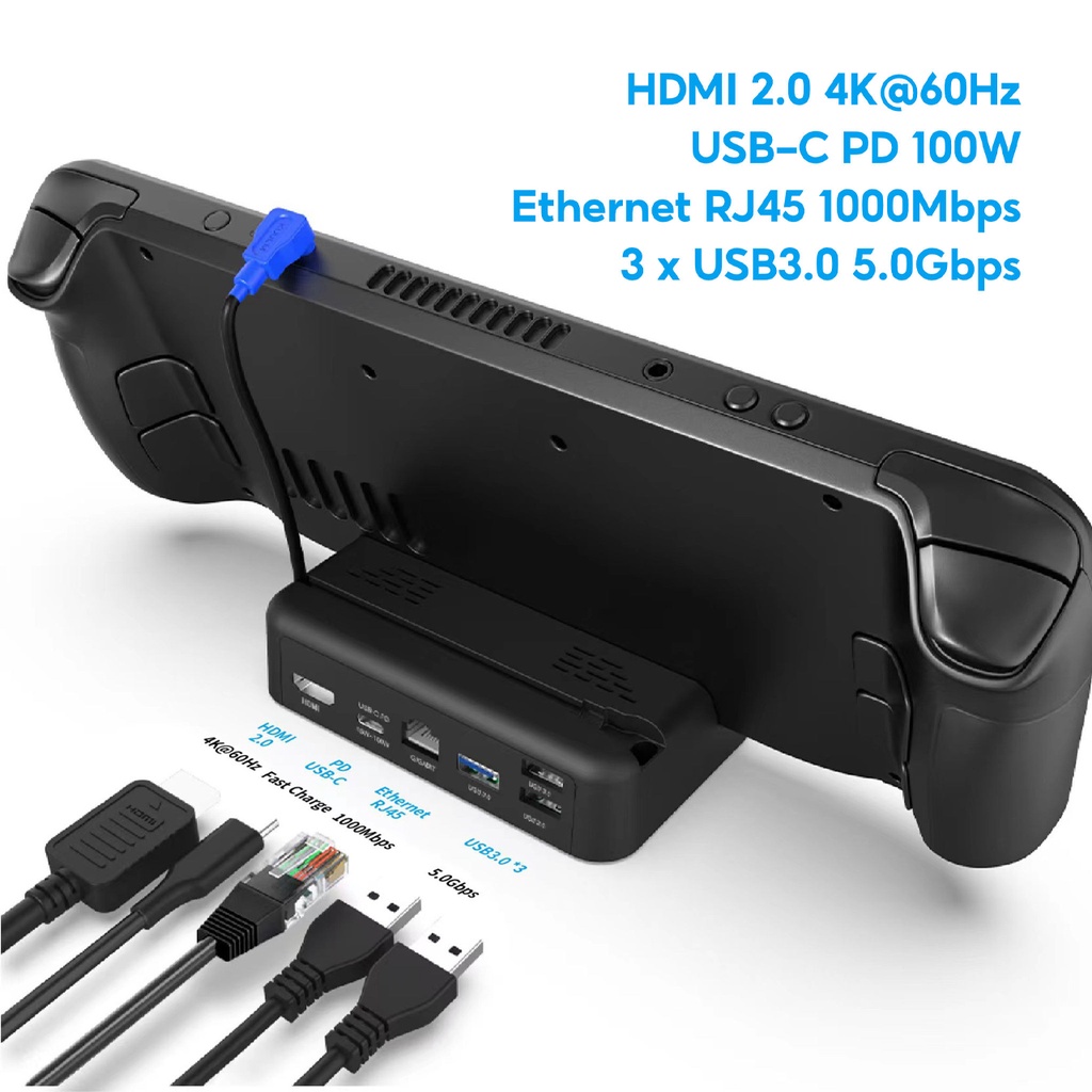 Vinetteam PGTECH GP-813 universal connection Dock for Steam Deck - PD fast charging 100W -dc4963 ...