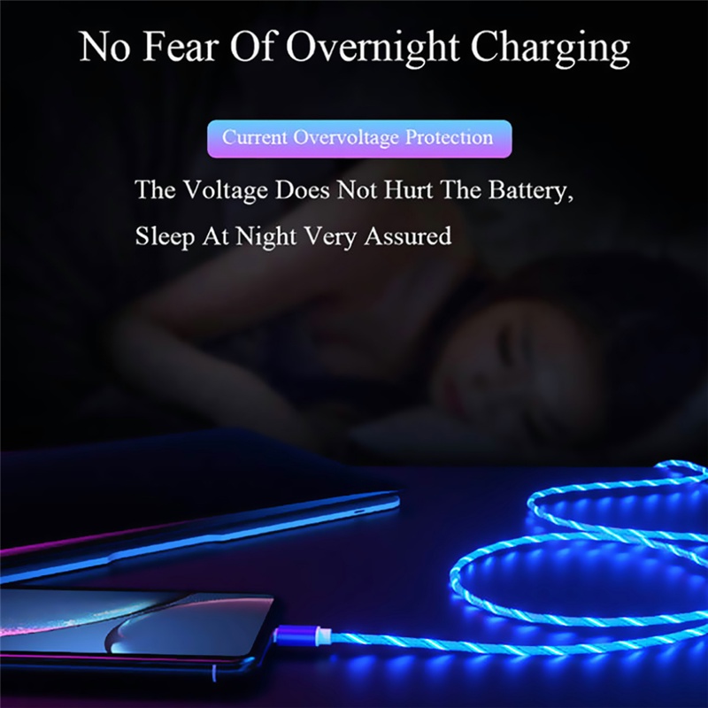 Streamer Light USB Cable LED Flowing Light Fast Charging Cable Car ...