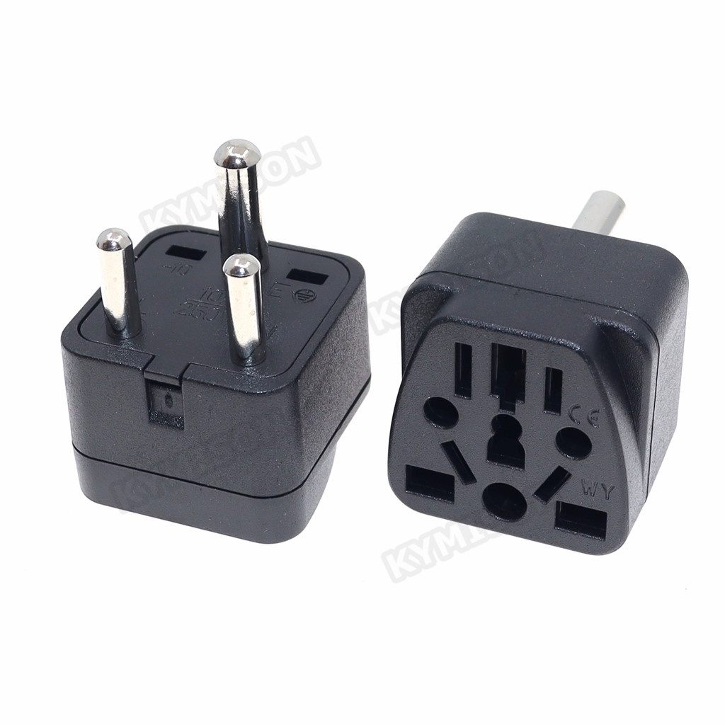 South Africa Plug Type D Adapter India 3 pins Conversion Power Plug ...