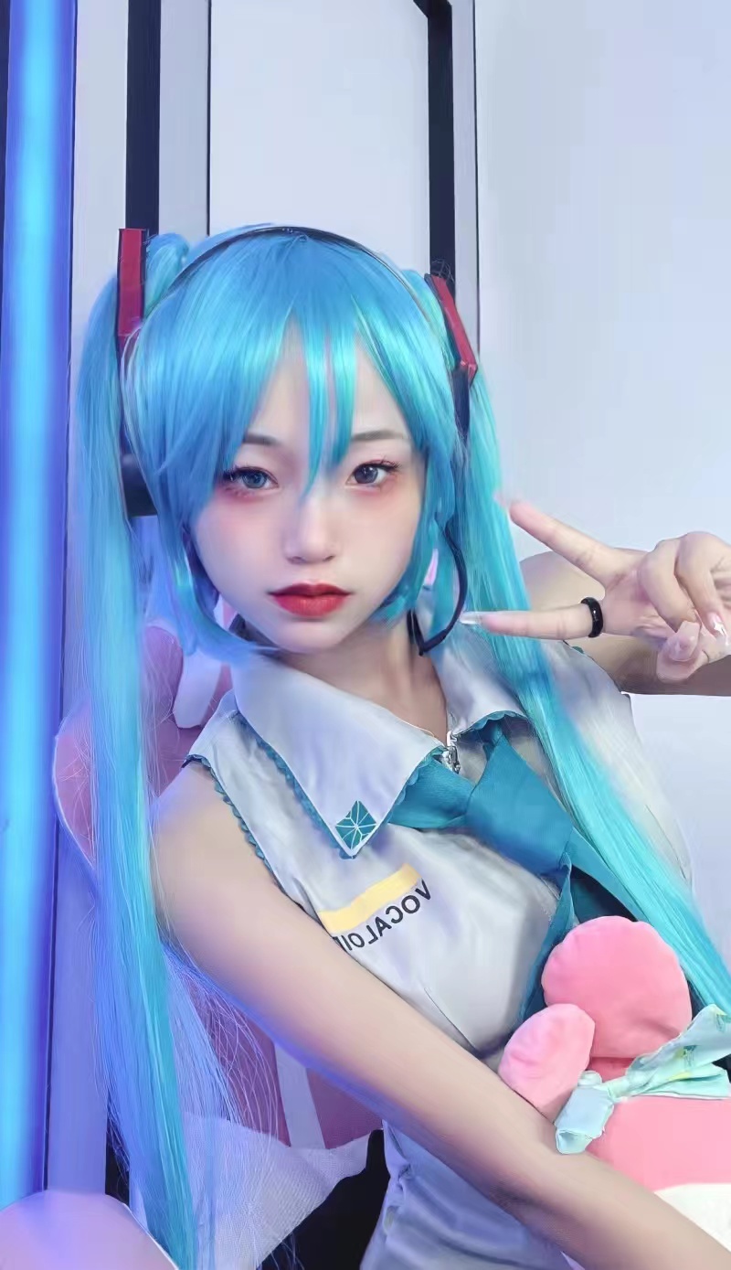 Vocaloid Miku Cosplay Wig Costume Japan Midi Dress Beginner Future Miku ...