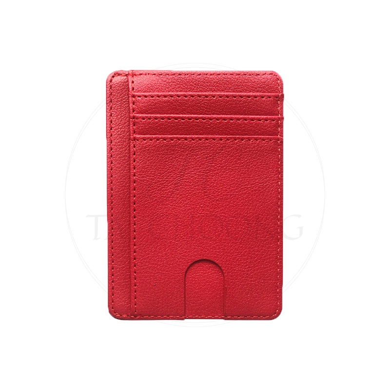 TC BW-073 Vertical Slim PU Leather Multi-Slot Card Holder With Cash ...