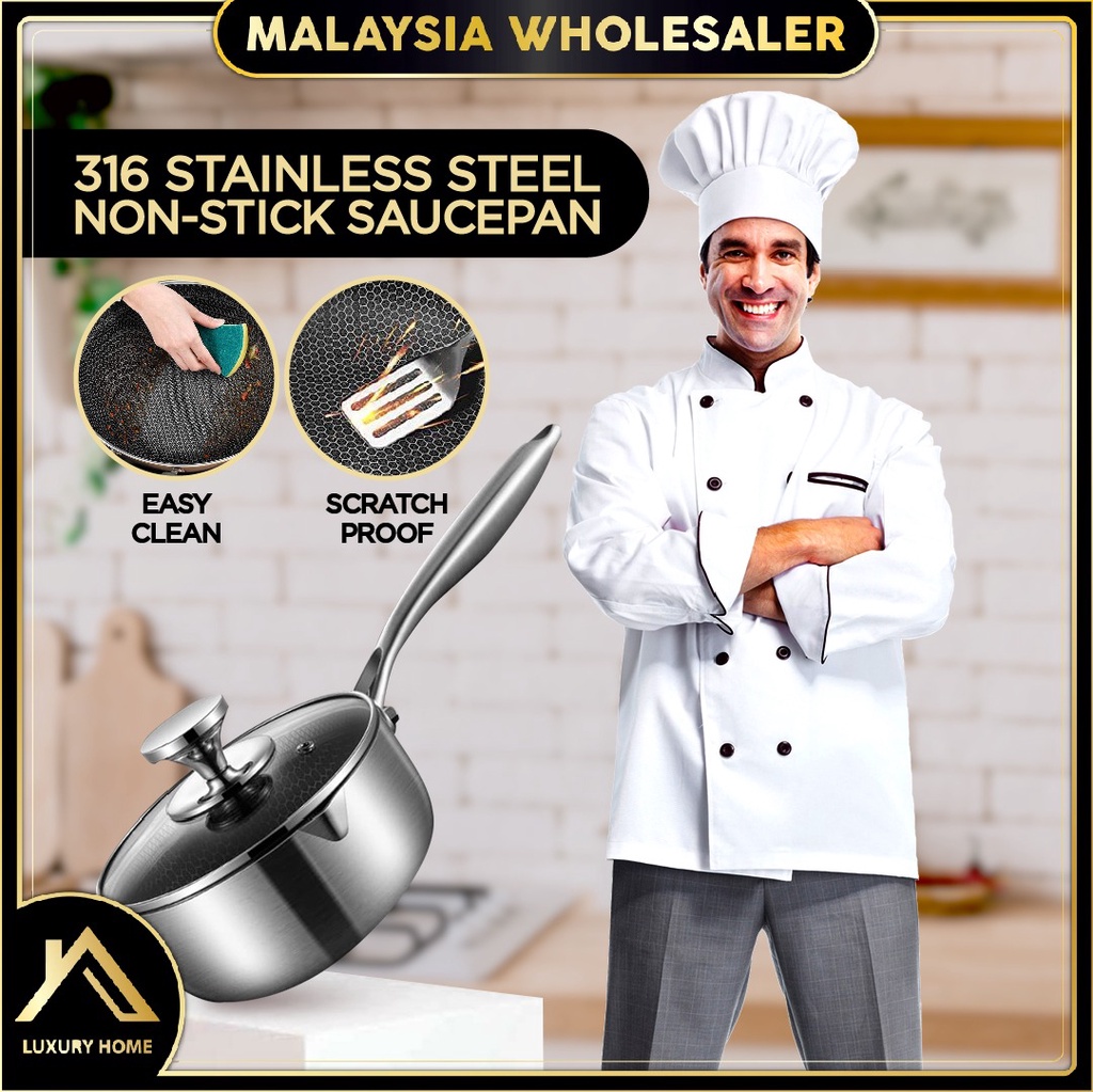 Non-Stick Germany Honey Comb Pot 18cm/20cm Periuk 316 Stainless Steel 锅 Cooking Pot | Shopee ...