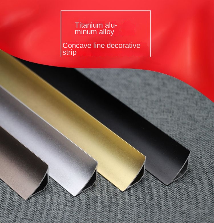 Aluminum Alloy Internal Corner Decorative Strip Ceiling Concave Line ...