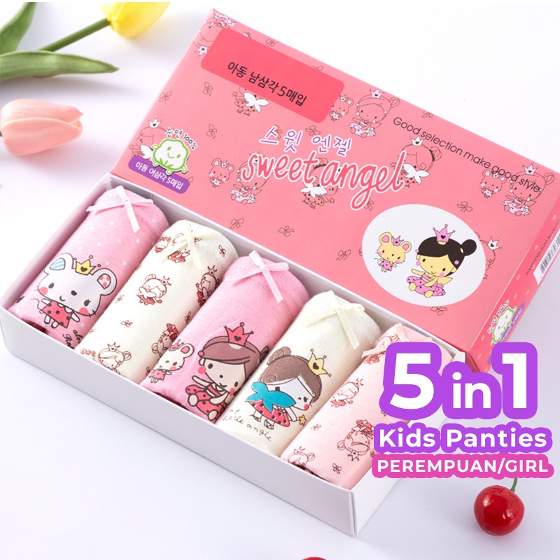 [5 in 1] Seluar Dalam Budak Perempuan Spender Kanak Kids Girl Panties ...