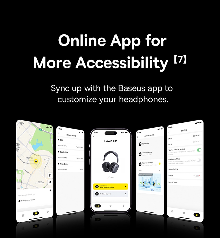 Baseus Bowie H2 ANC Bluetooth 5.2 Wireless Headphone | Shopee Malaysia