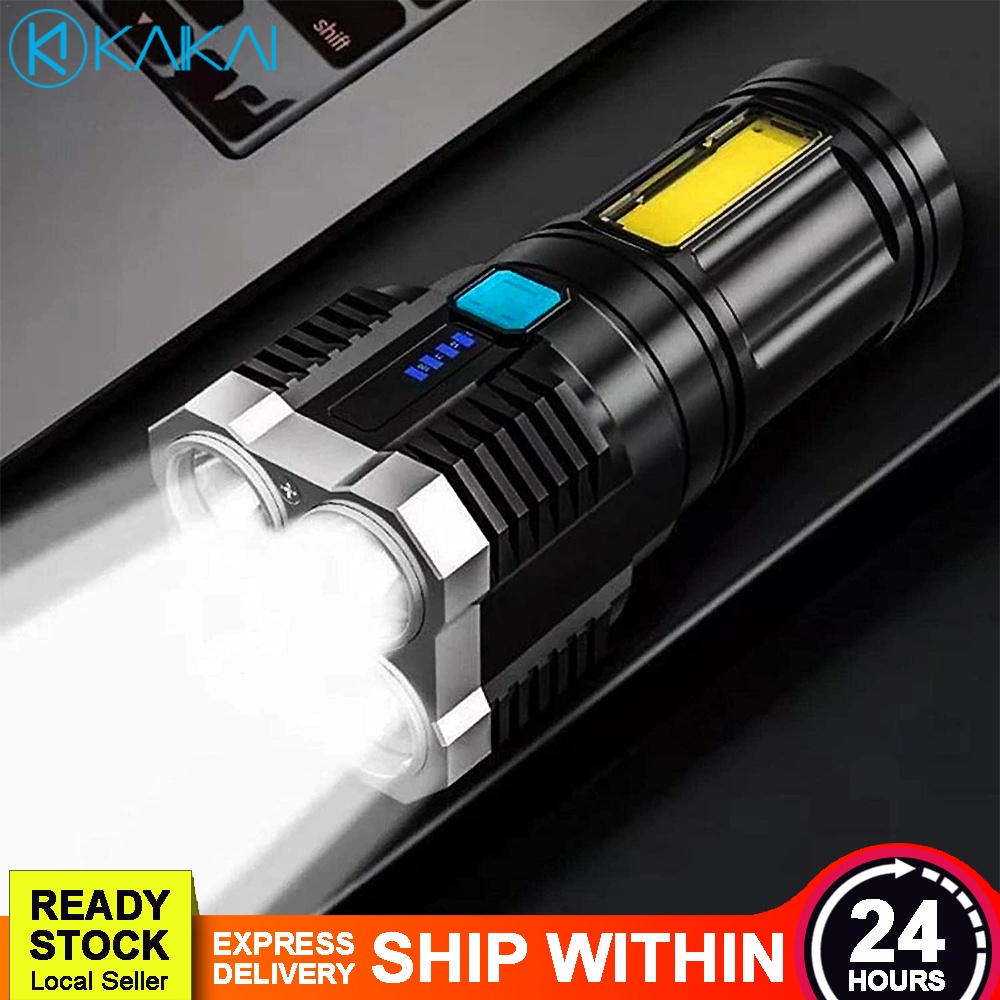 🔥 LUMOS MAXIMA 🔥 4 LED COB USB Torchlight Waterproof Rechargeable Torch ...