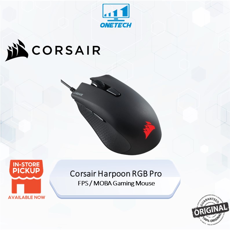 Corsair Harpoon RGB Pro FPS/MOBA Gaming Mouse ( RGB Backlight / 12000 ...