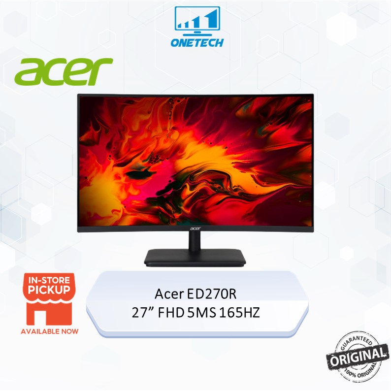 Acer ED270R Monitor (27" FHD VA/5MS/165Hz/3 Years Warranty) | Shopee ...