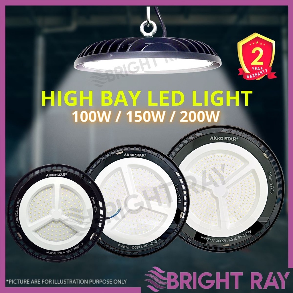 100W/150W/200W LED UFO HIGHBAY LIGHT Extra Bright High Lampu Gudang LED Powerfactor Industrial ...