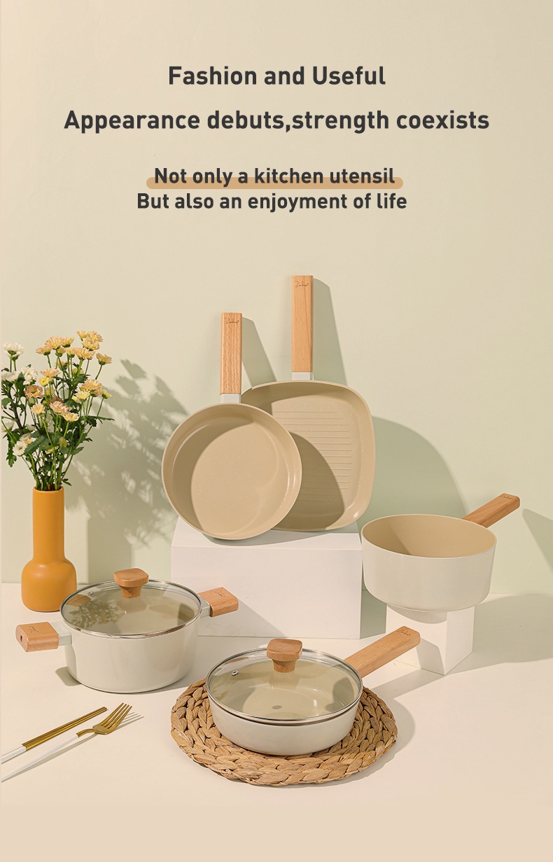 S&S【Local Stock】20/24/28 cm Frying Pan Ceramic Cookware Nonstick Pan ...