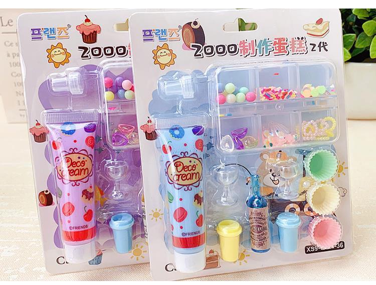 Simulation Cream Glue Imitation Cream Dessert Cake DIY Craft Soft Clay ...